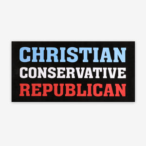 Christian, Conservative, Republican Sticker